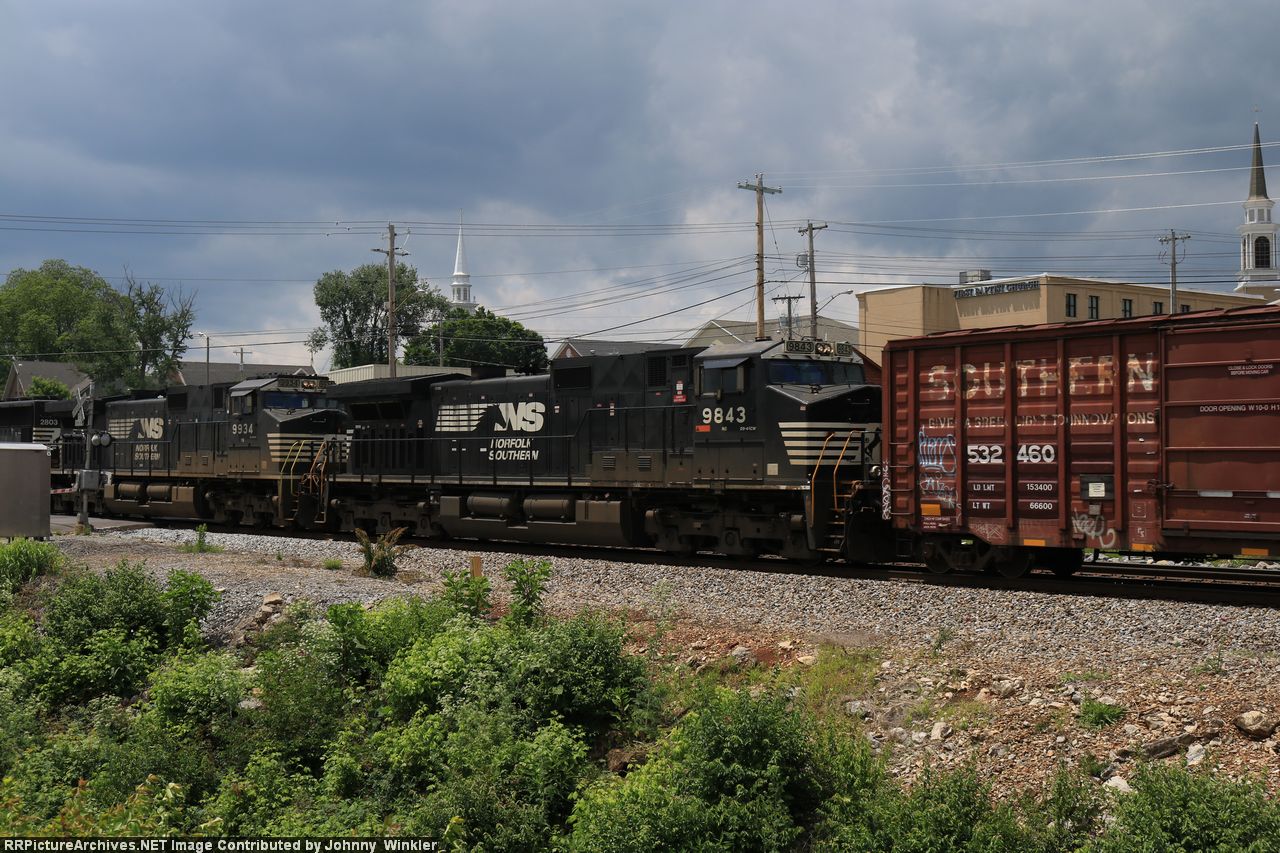 NS 9843 trails on NS 15t